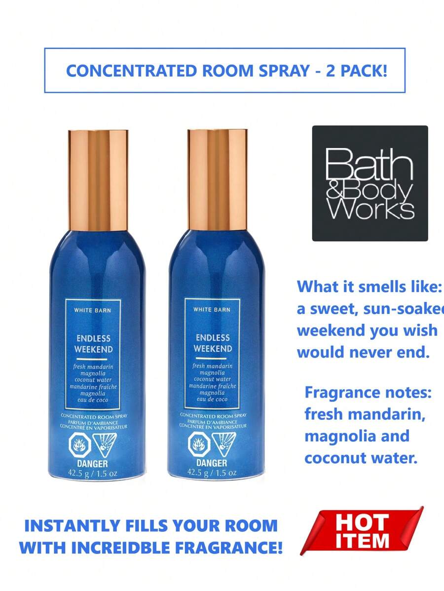 Bath and Body Works 2 PAQUETES! (2 X 1.5OZ) SPRAY CONCENTRADO PARA ...