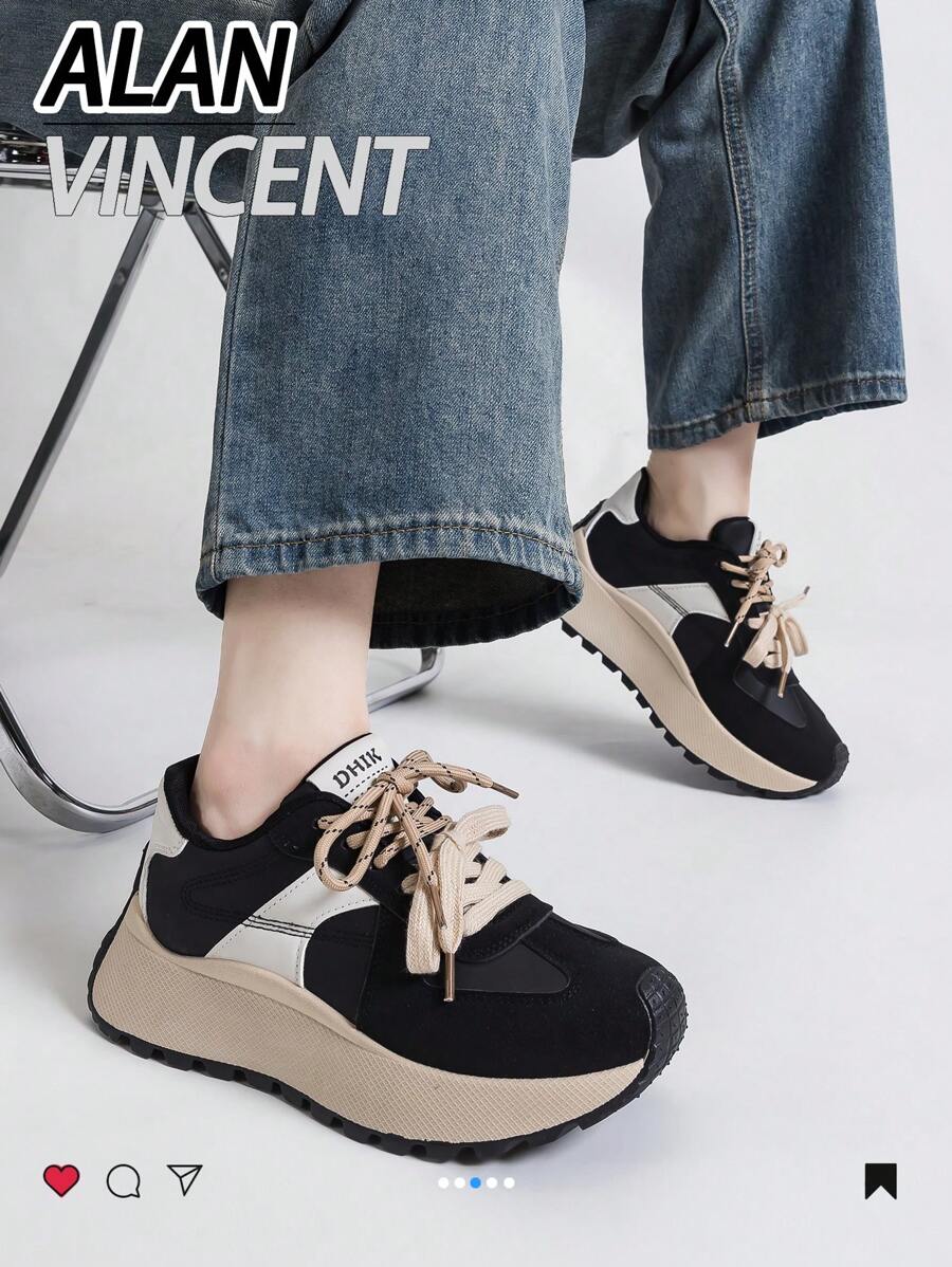 Alan Vincent [ซีรีส์นักเดินทาง] รองเท้าสีดำสำหรับผู้หญิง ฤดูใบไม้ผลิ ...