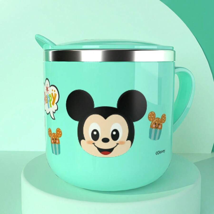 Disney Disney 260ml Stainless Steel Inner Liner Kids Breakfast Milk Cup, Toddlers Nursery School ...