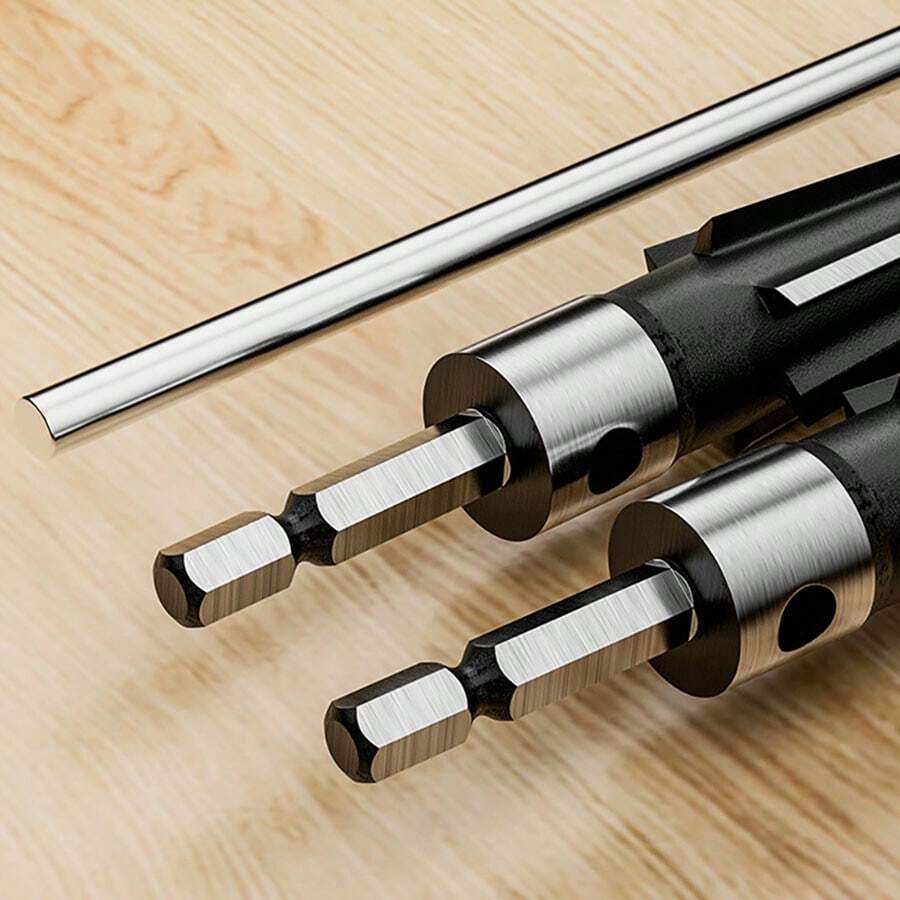 Countersink Drill Bit Set With Hex Shank, Countersink Drill Bits For ...