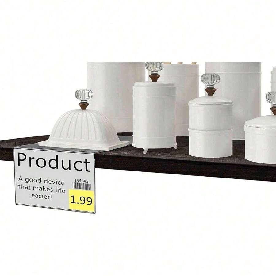 Marketing Holders 10 Pack Acrylic Retail Shelf Sign Holder 5" Wide By 3 ...