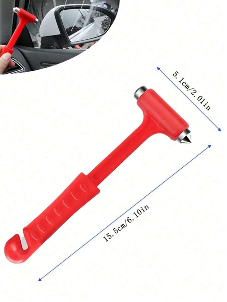 2pcs Car Safety Hammer With Seat Belt Cutter For Smashing Car Windows ...