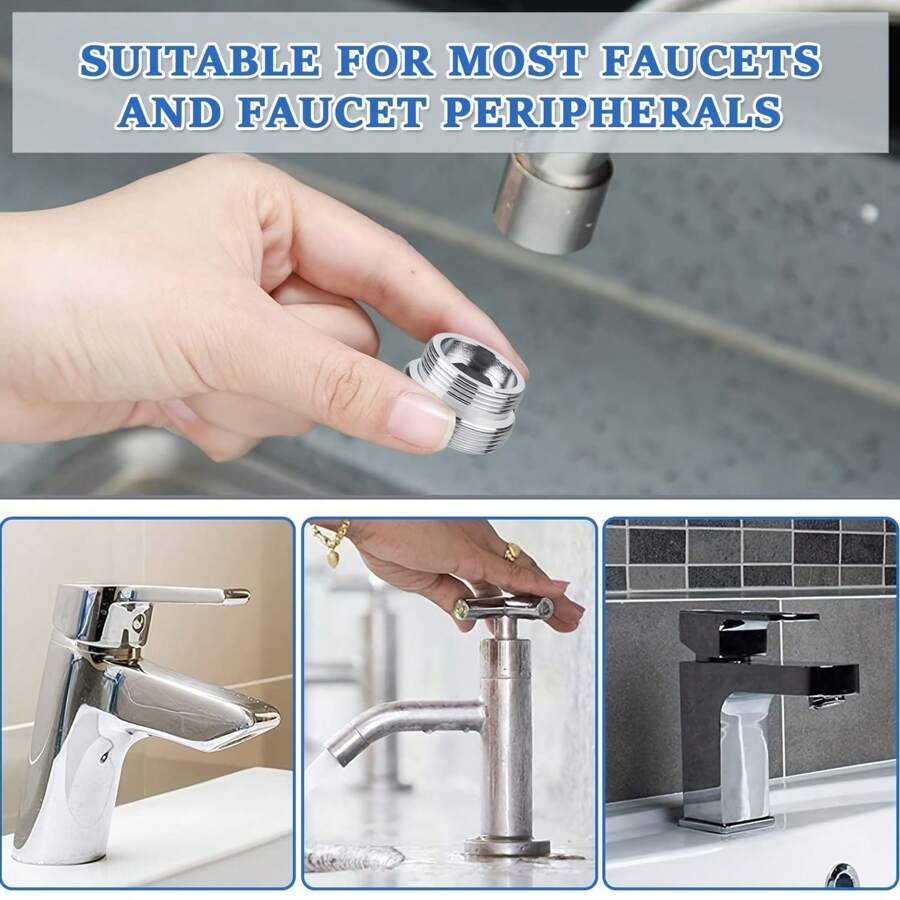 8-delige lekvrije kraanadapterset - M18 naar M22 conversie met hoogwaardige rubberen ...