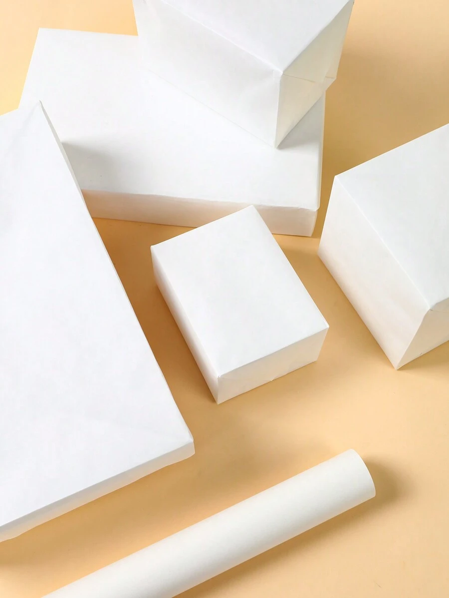 1Roll White Wrapping Paper,White Gift Wrap Paper For Wedding Birthday ...