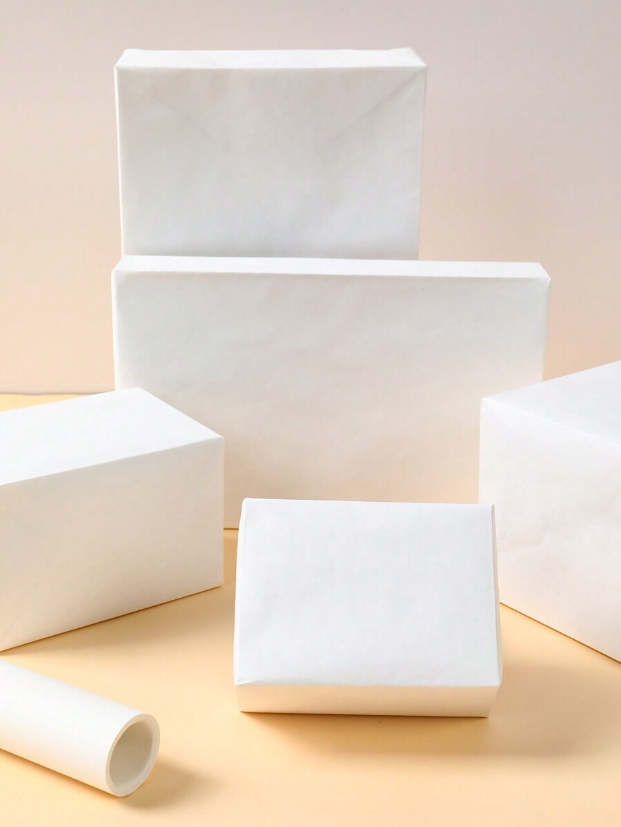 1Roll White Wrapping Paper,White Gift Wrap Paper For Wedding Birthday ...