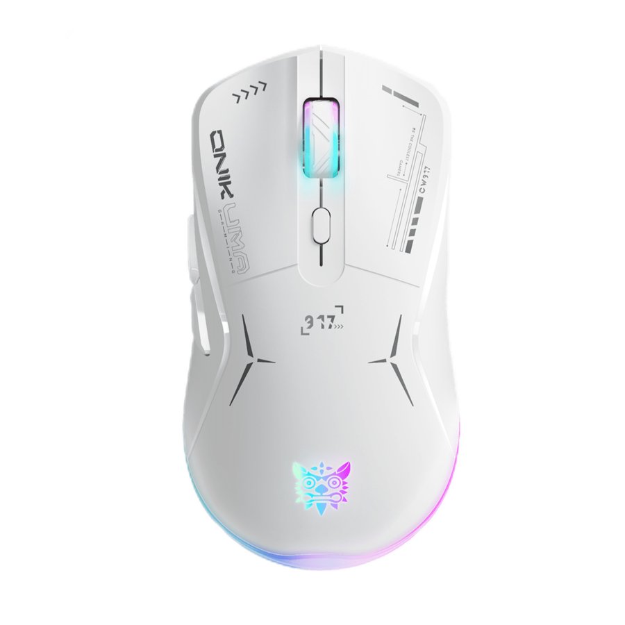 Onikuma Cw917 עכבר גיימינג לבן עכבר אלחוטי 2 4g חיבור עכבר גיימינג Rgb