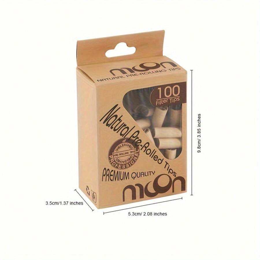 100pcs Pre Rolled Natural Unrefined Cigarette Filter Rolling Paper Tips ...