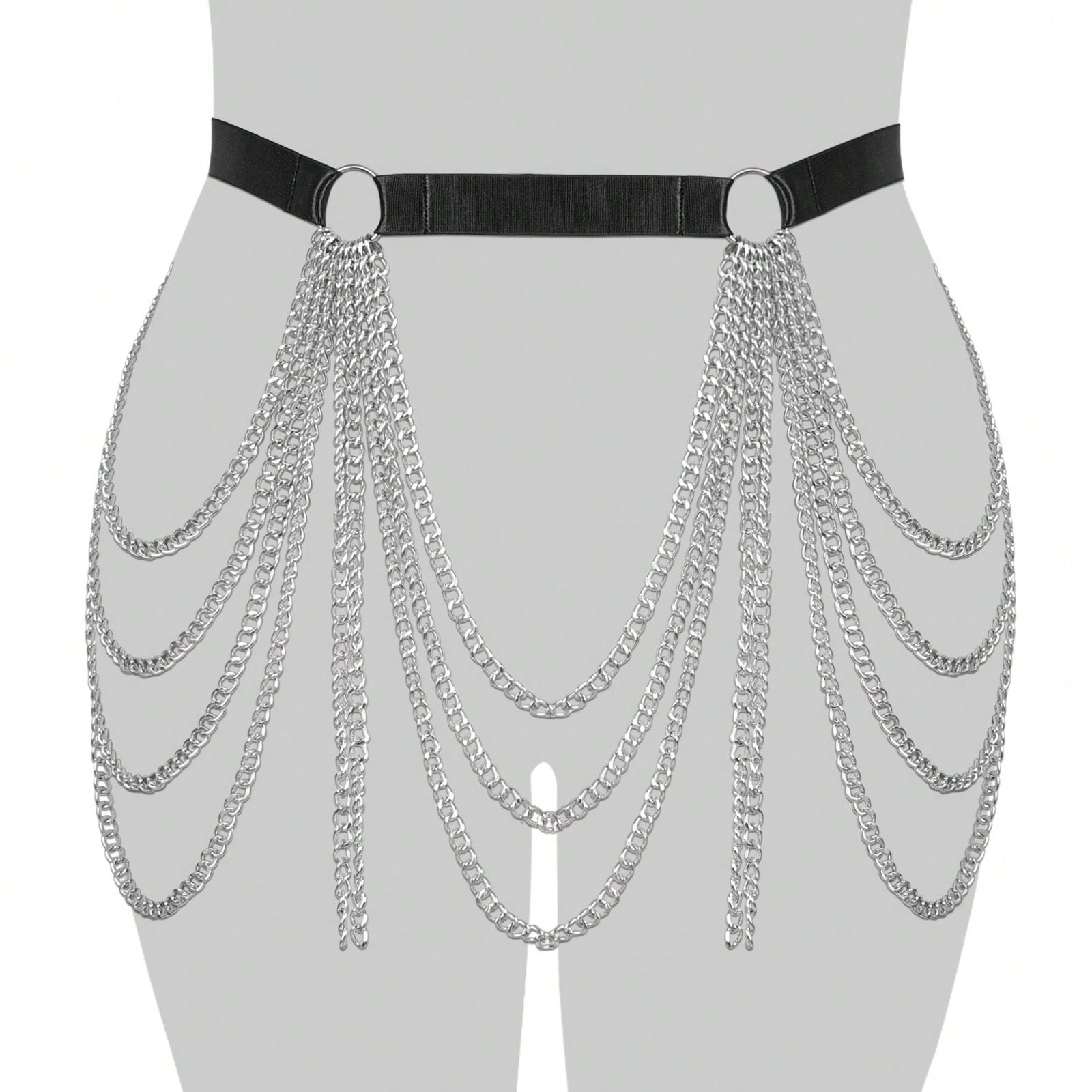 Women's Body Harness Leg Garter Belt Plus Size Metal Chain Garter Thigh ...