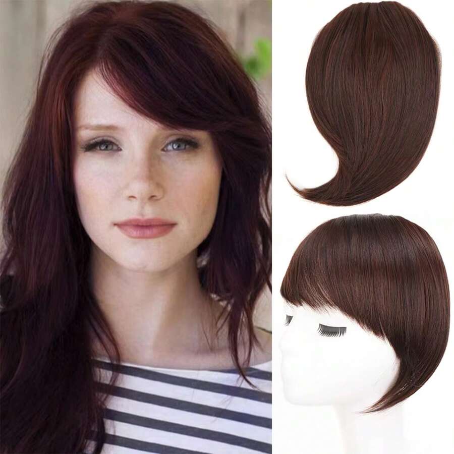 Synthetic Side Bangs Hair Extensions Clip In Side Bangs Fake Fringe ...