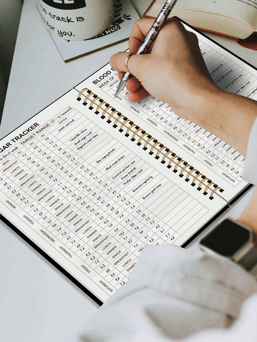 A5 Blood Glucose Record - Family Daily Record And Tracking Of Blood ...