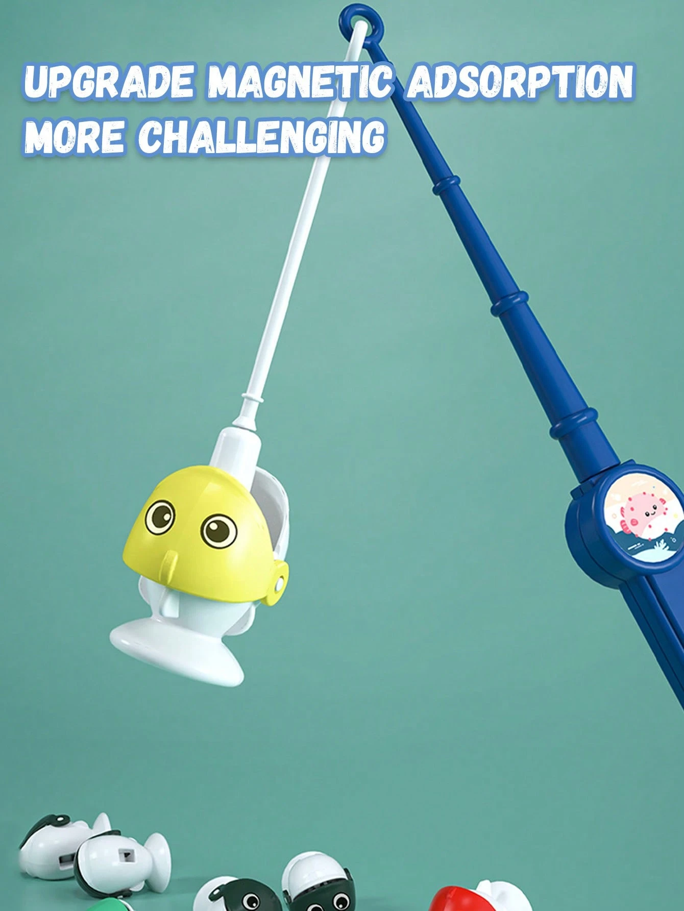 1 Box Cute Cartoon Cat Fishing Toy Set, Magnetic Electric Rotary Cat ...