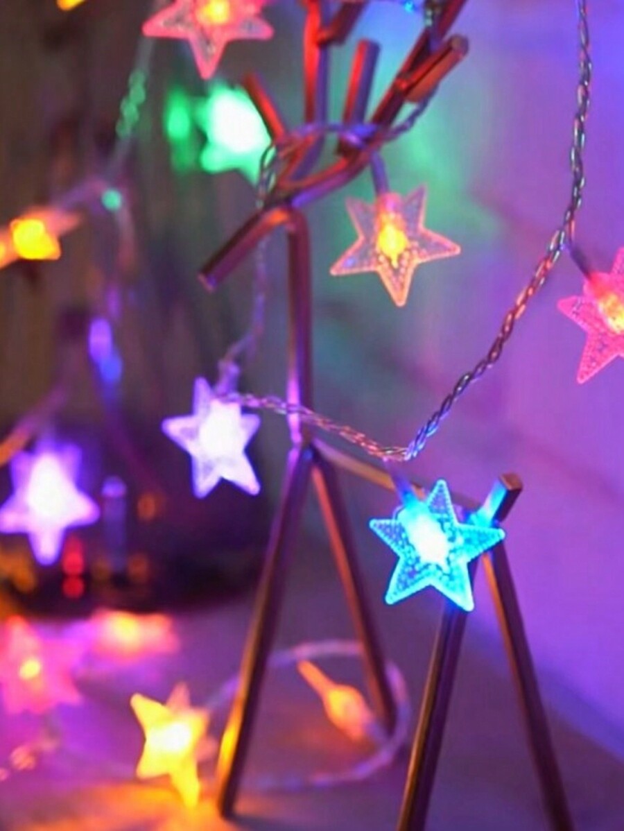 Star String Lights, 2M Battery Powered Twinkle Lights Warm White Cute ...