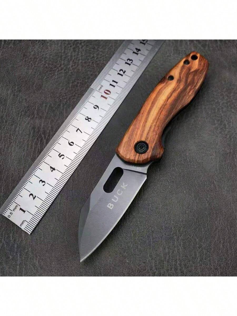 BK DA101 HIGH QUAILITY EDC Folding Pocket Knife Mini Knife 440 Steel Blade Steel Acid Wood ...