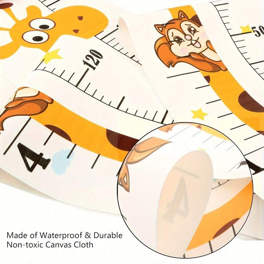 2m Height Measuring Ruler With Giraffe, Lion, Monkey, Squirrel Pattern ...