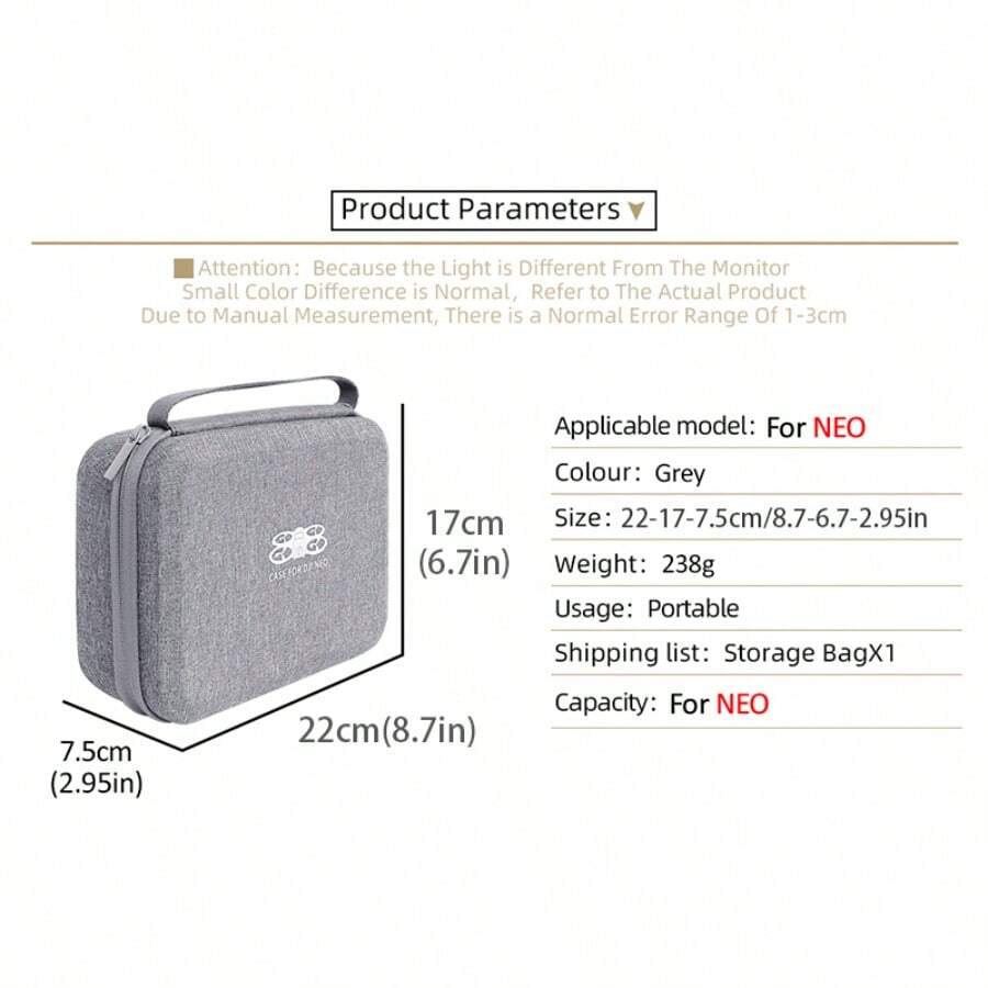 porseejie DJI Neo Portable Hard Shell Case Waterproof Storage Bag For ...