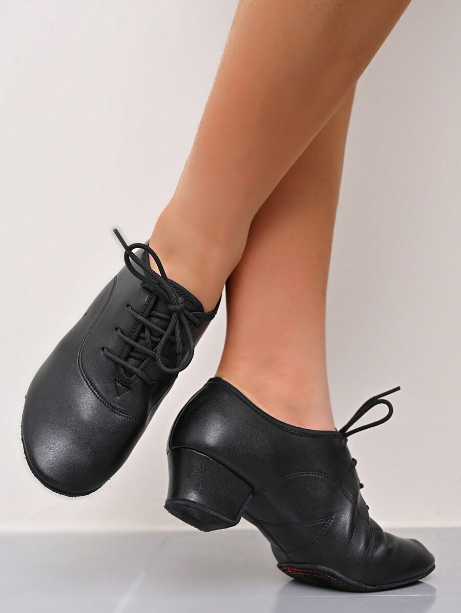 Unisex Latin Dance Shoes, Black Ballroom Dance Shoes For Teens And ...