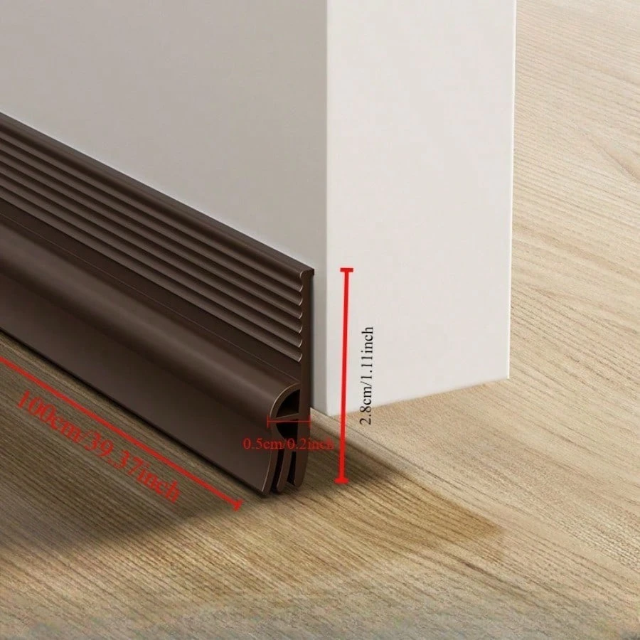 1 Pc Door Bottom Sealing Strip, Air Leak Proof, Soundproof Rubber Door ...