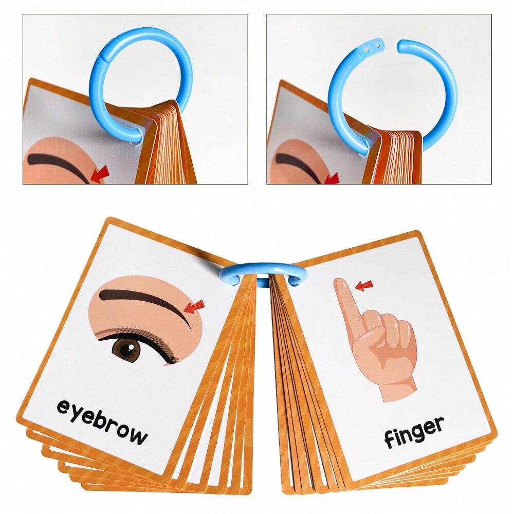 My Body, Feelings, Emotions Cognitive Sight Words Flash Cards For Kids ...
