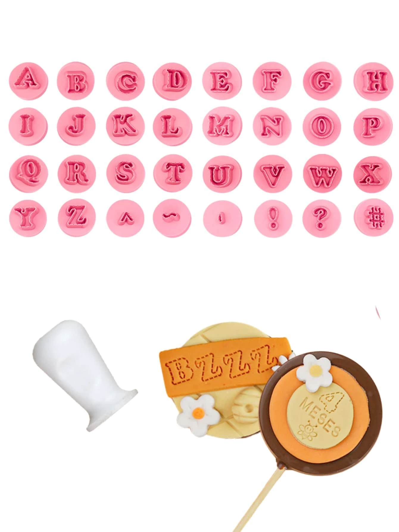 HPB Alphabet Letters Stamp Bookmark Sweets Biscuit Brigadeiro | SHEIN USA