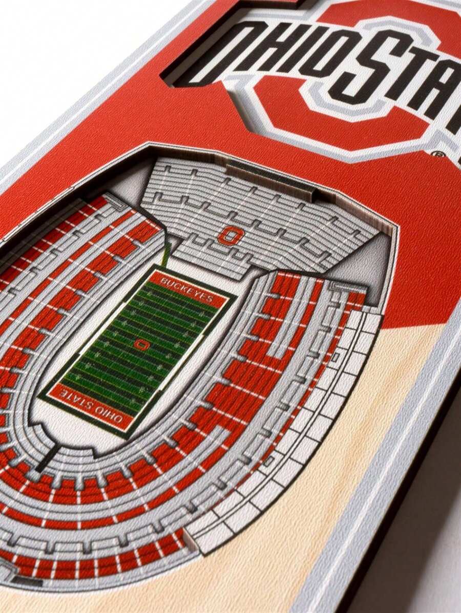 YouTheFan 953357 6 X 19 In. NCAA Ohio State Buckeyes 3D Stadium Banner ...