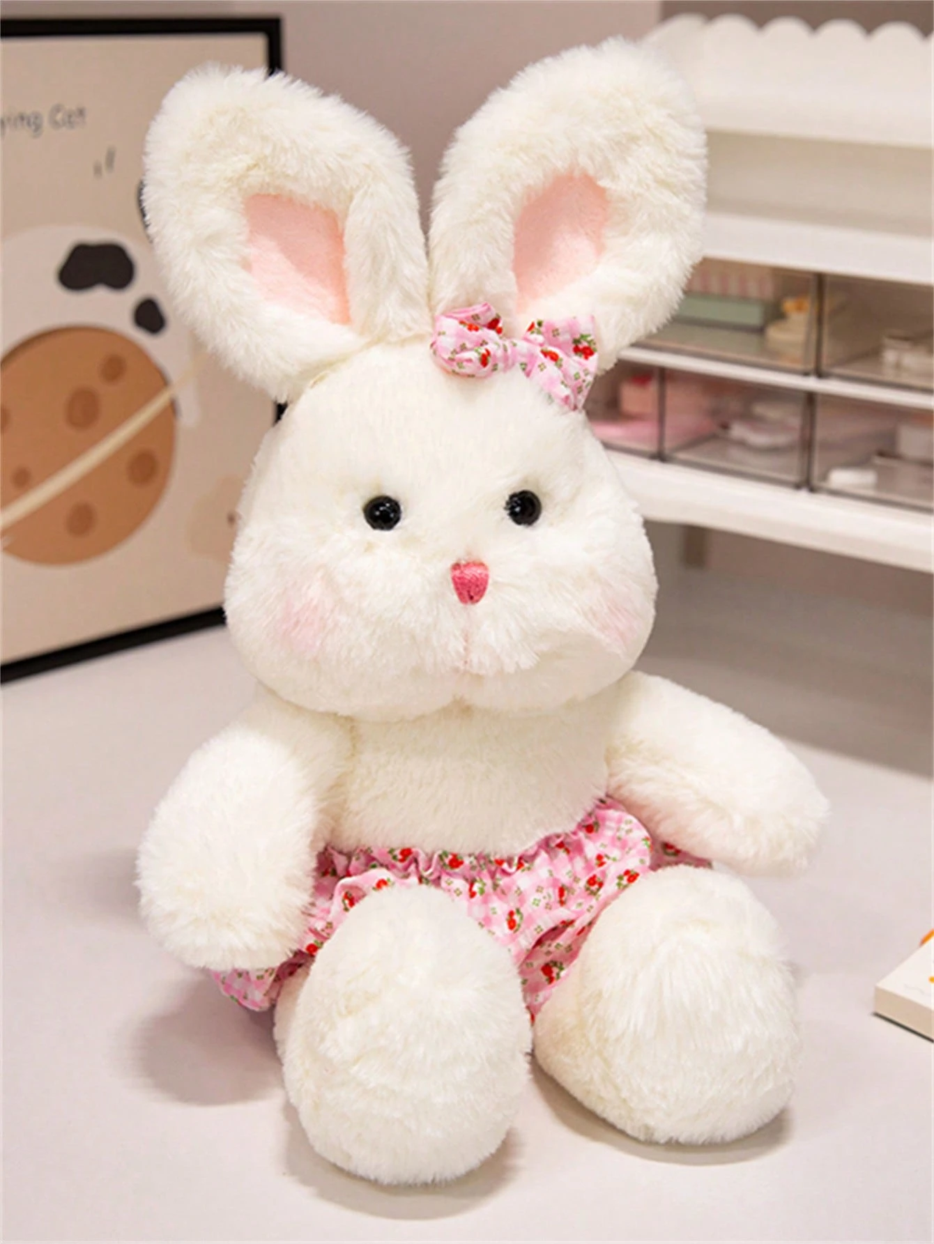 1pc Lovely Rabbit Plush With Loverly Dress, Cute Bunny Toy Hug Sleeping ...