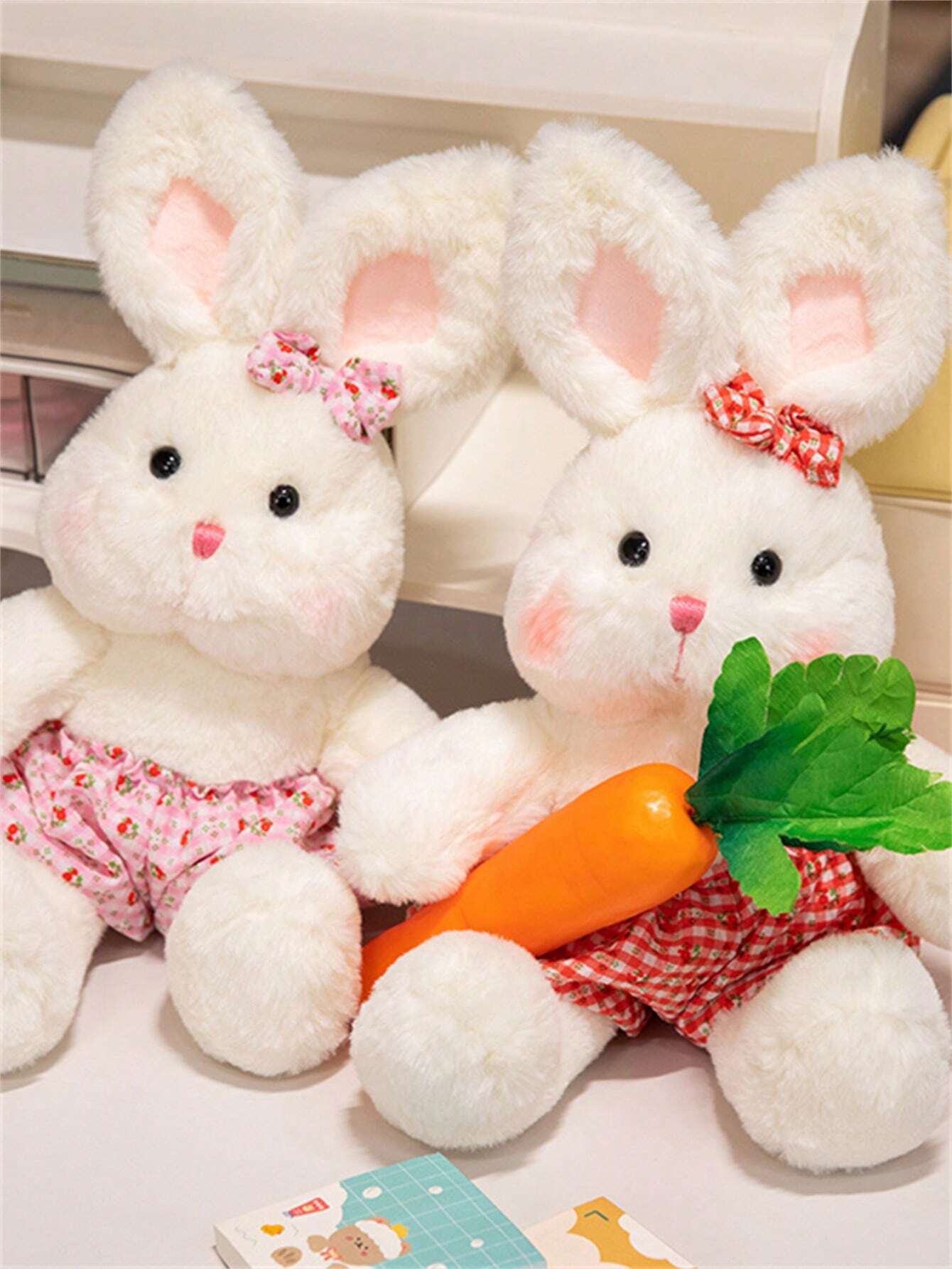 1pc Lovely Rabbit Plush With Loverly Dress, Cute Bunny Toy Hug Sleeping ...