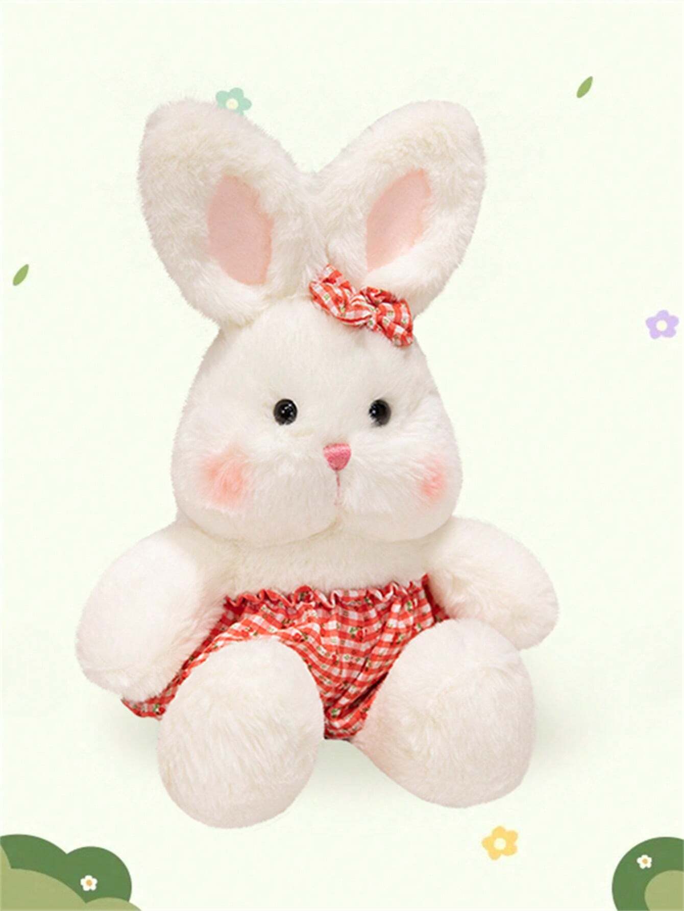 1pc Lovely Rabbit Plush With Loverly Dress, Cute Bunny Toy Hug Sleeping Doll, 40cm/ 15.7in ...