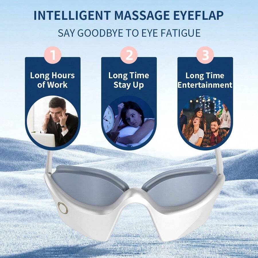 Rechargeable Heat Eye Mask Massager To Relieve Eye Strain, Relax Eye ...