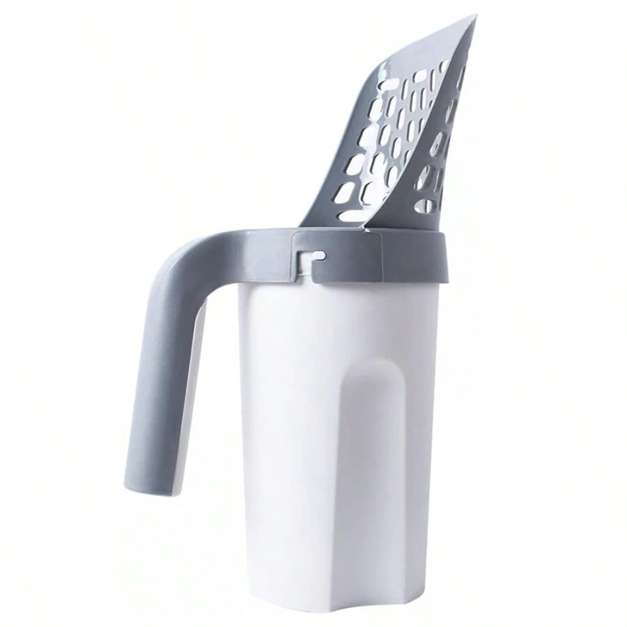 For Cat Litter Scooper Deep Shovel With Detachable Waste Bucket Poop ...