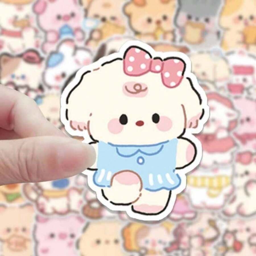 100pcs/Pack Cute Mini Animal Stickers, Cats & Dogs, For Journals, Walls ...