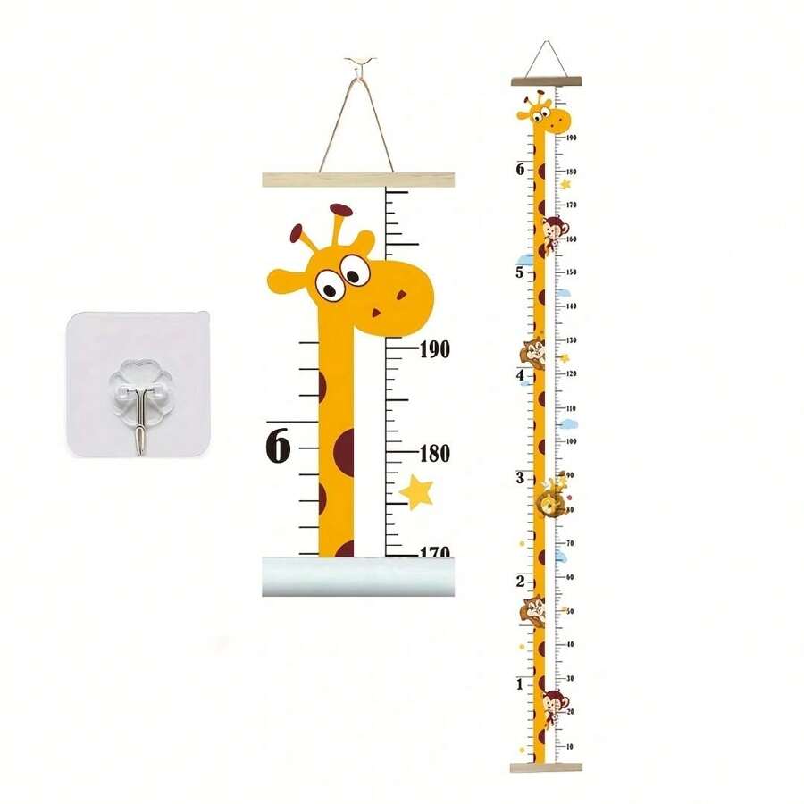 2m Height Measuring Ruler With Giraffe, Lion, Monkey, Squirrel Pattern ...