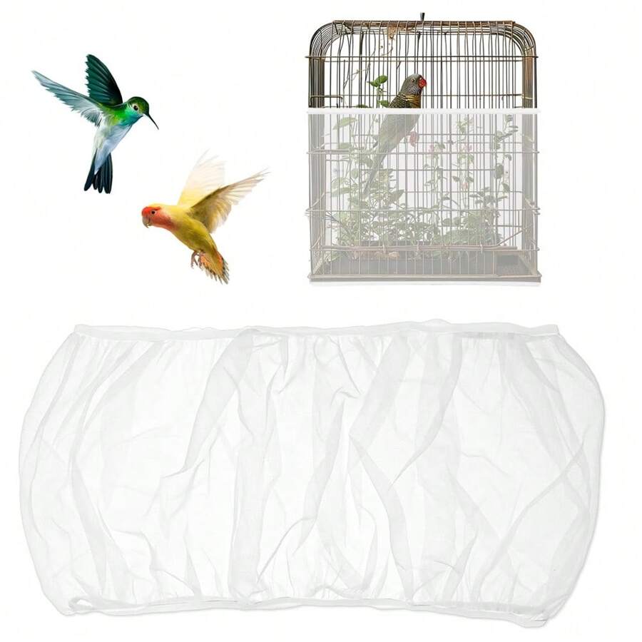 Universal Birdcage Seed Catcher, Seed Guard Protection Net Cover ...