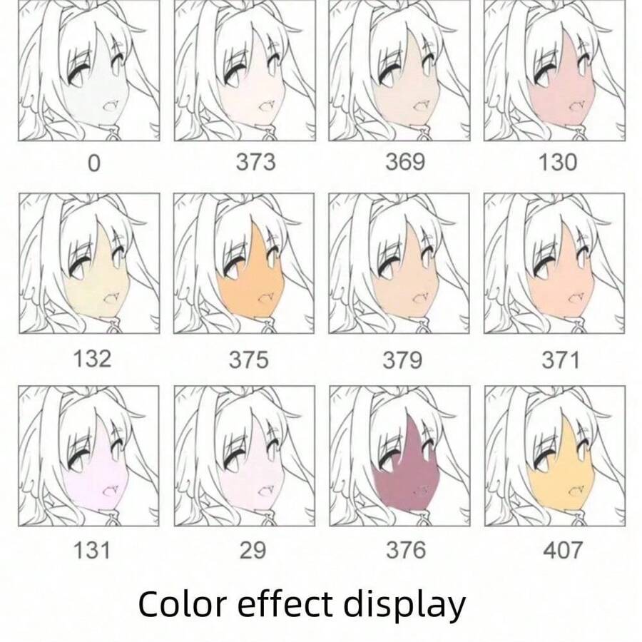 6/10/12/30 Colors Double-Headed Oil-Based Marker Set Anime Skin Color ...