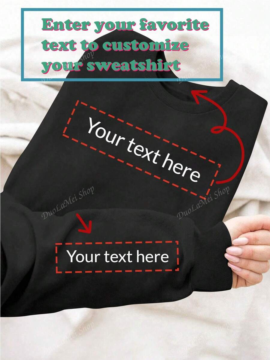 Customizable Hoodies - Add Your Own Text (Slogan/Motto/Favorite Quote ...