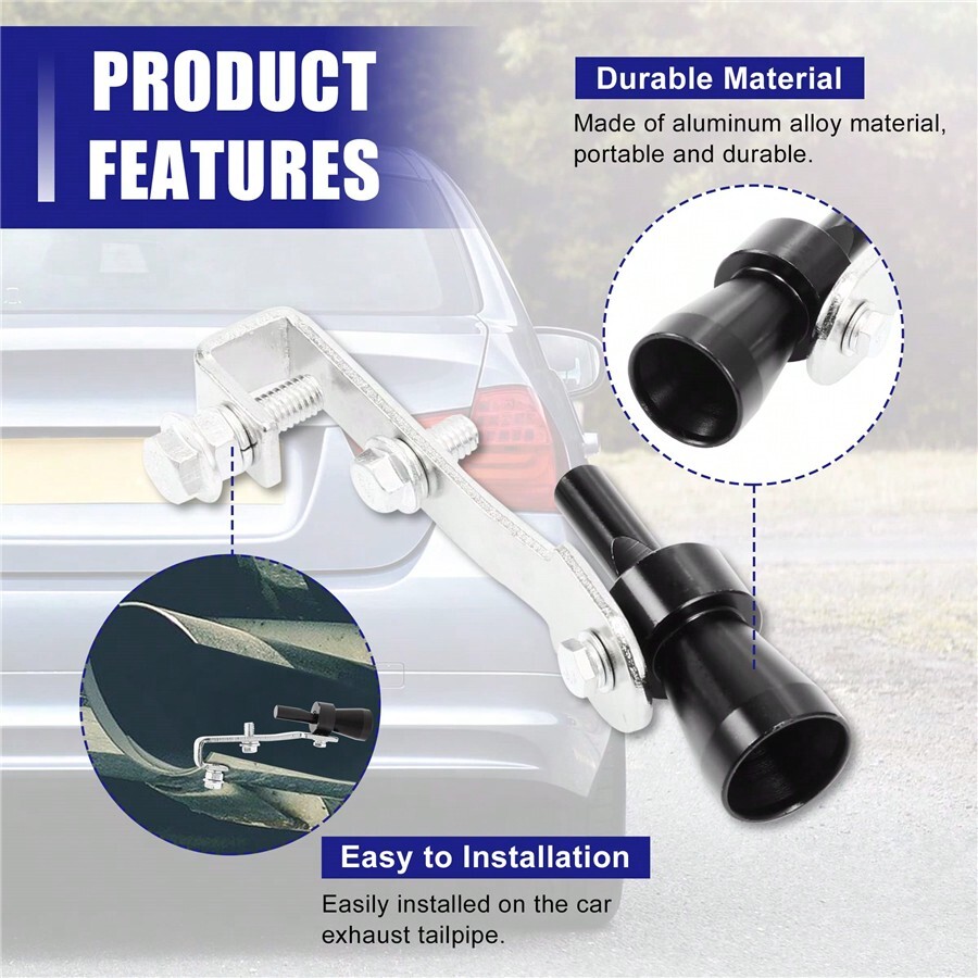 Turbo Whistle Exhaust Tip Simulator Silencer For 1.0L - 1.6L Engine ...