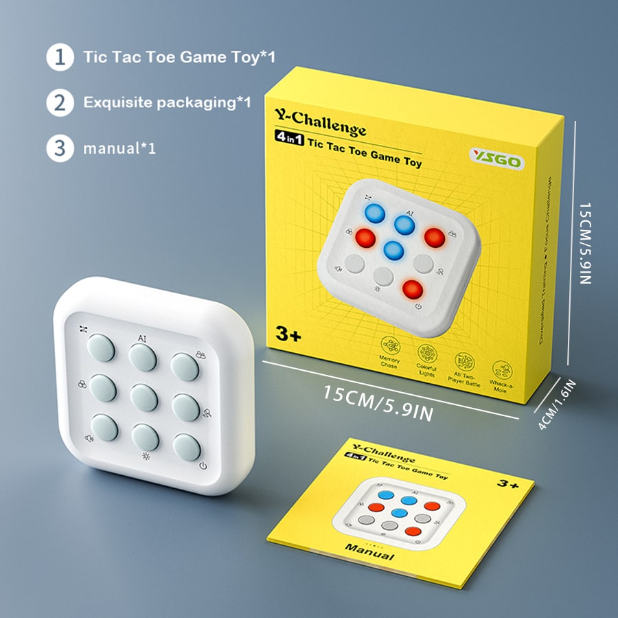 Tic-Tac-Toe Toy Game, Multi-Mode Play, Memory Challenge, Parent-Child ...