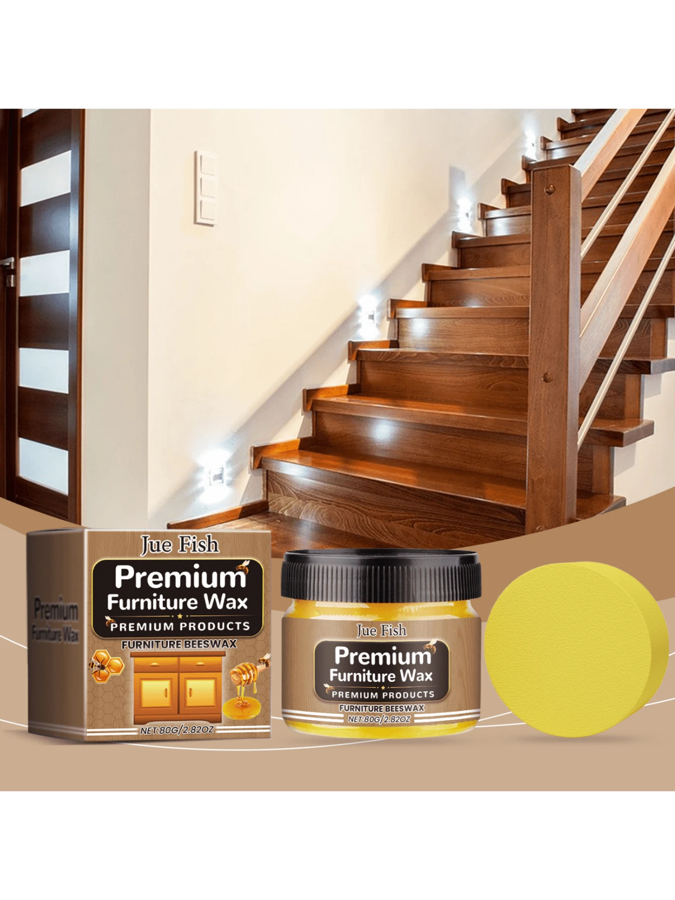 Furniture Care Wax Multi-Purpose Beeswax Furniture Care Polish Cleaning ...