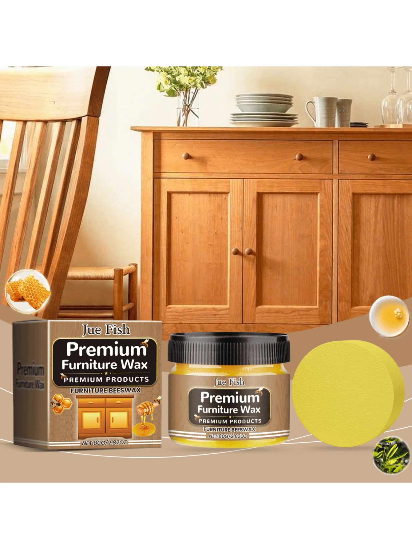 Furniture Care Wax Multi-Purpose Beeswax Furniture Care Polish Cleaning ...