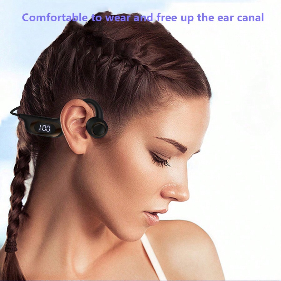 Cuffie a conduzione ossea II e conduzione aerea - Auricolare Bluetooth senza fili per sport e ...