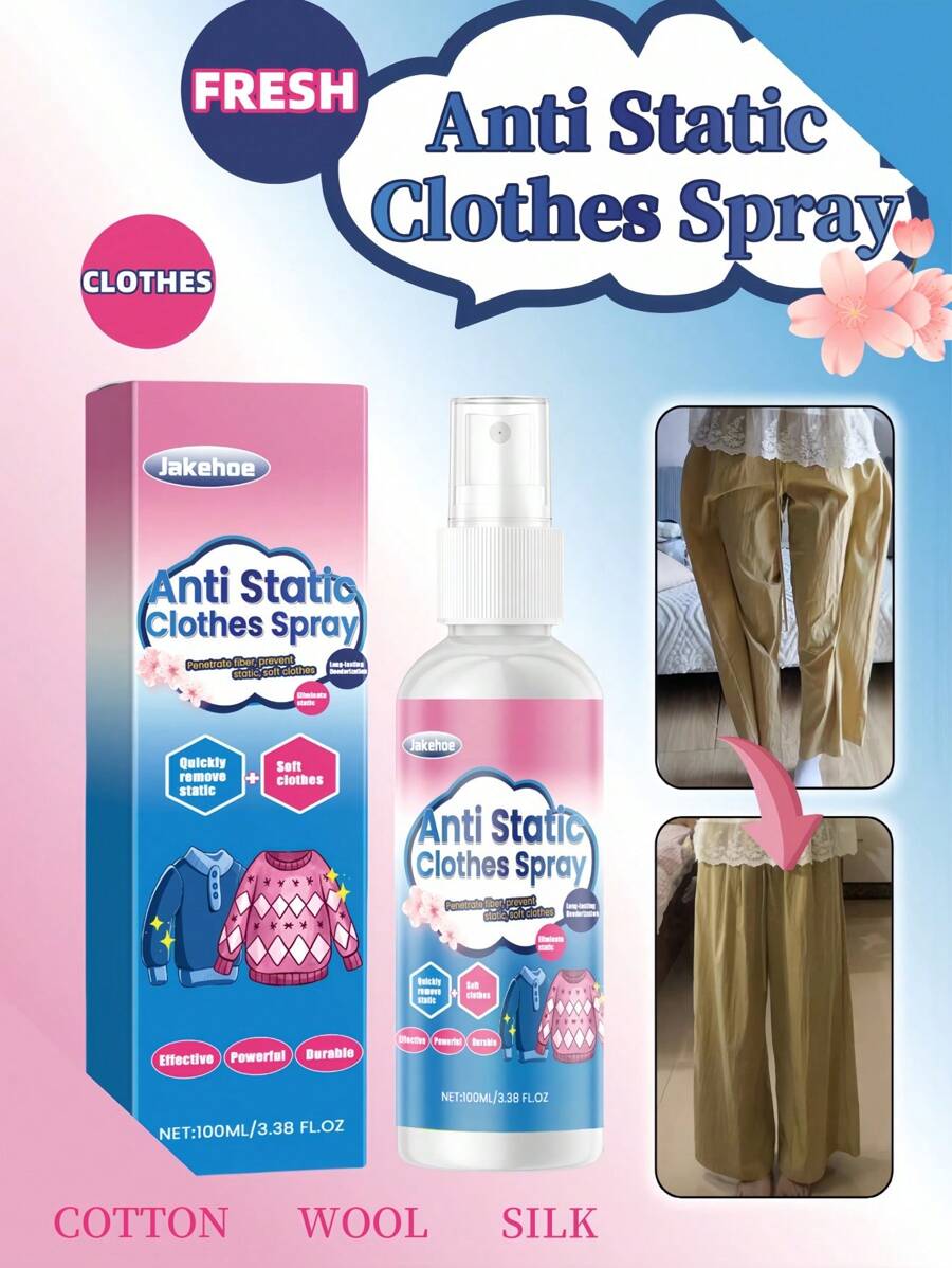 Anti-Static Wrinkle Release Spray, Softening And Comfortable ...