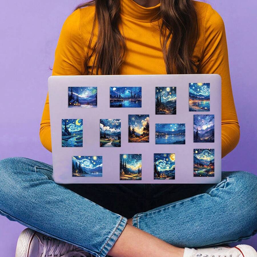 50PCS Van Gogh Art Painting Stickers Aesthetic Vinyl Stickers High ...