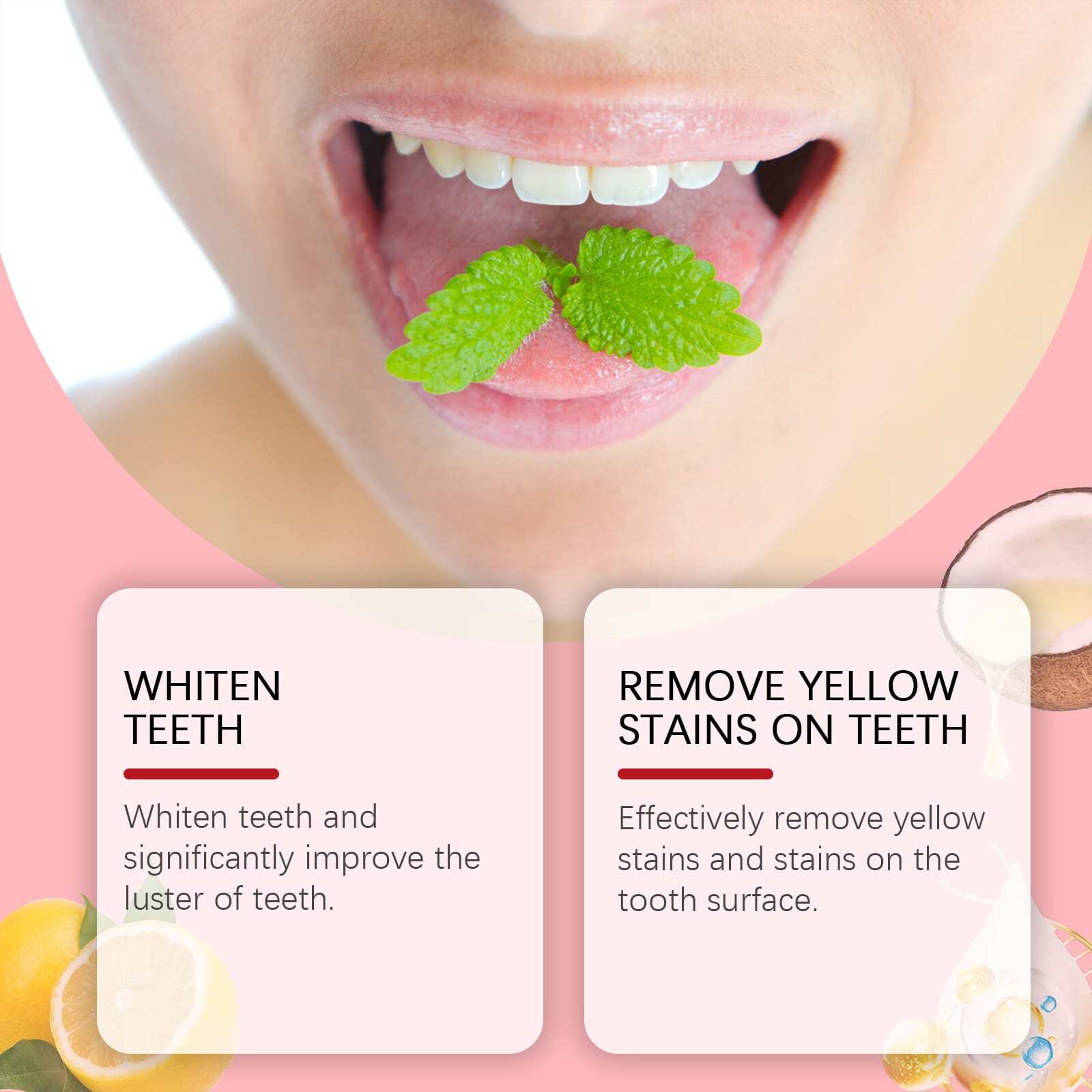 Brightening Teeth Toothpaste For Cleaning Oral Odors, Yellow Stains And ...