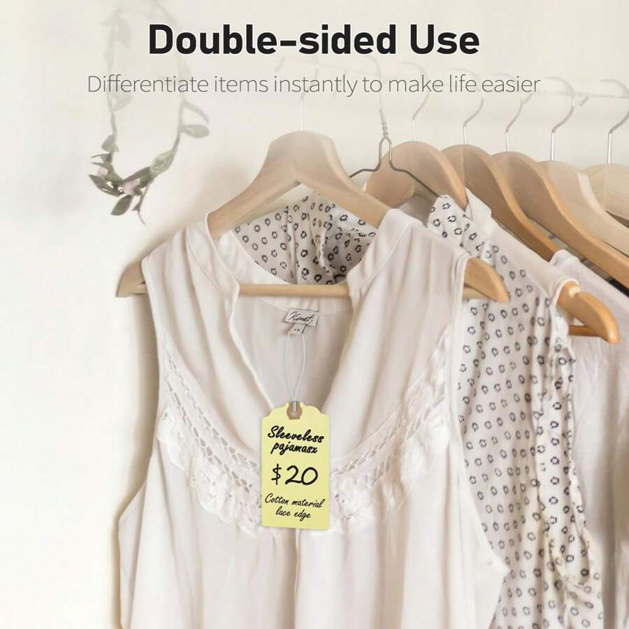 20pcs Blank Shipping Tags With Elastic Strings, Card Paper Tags With ...