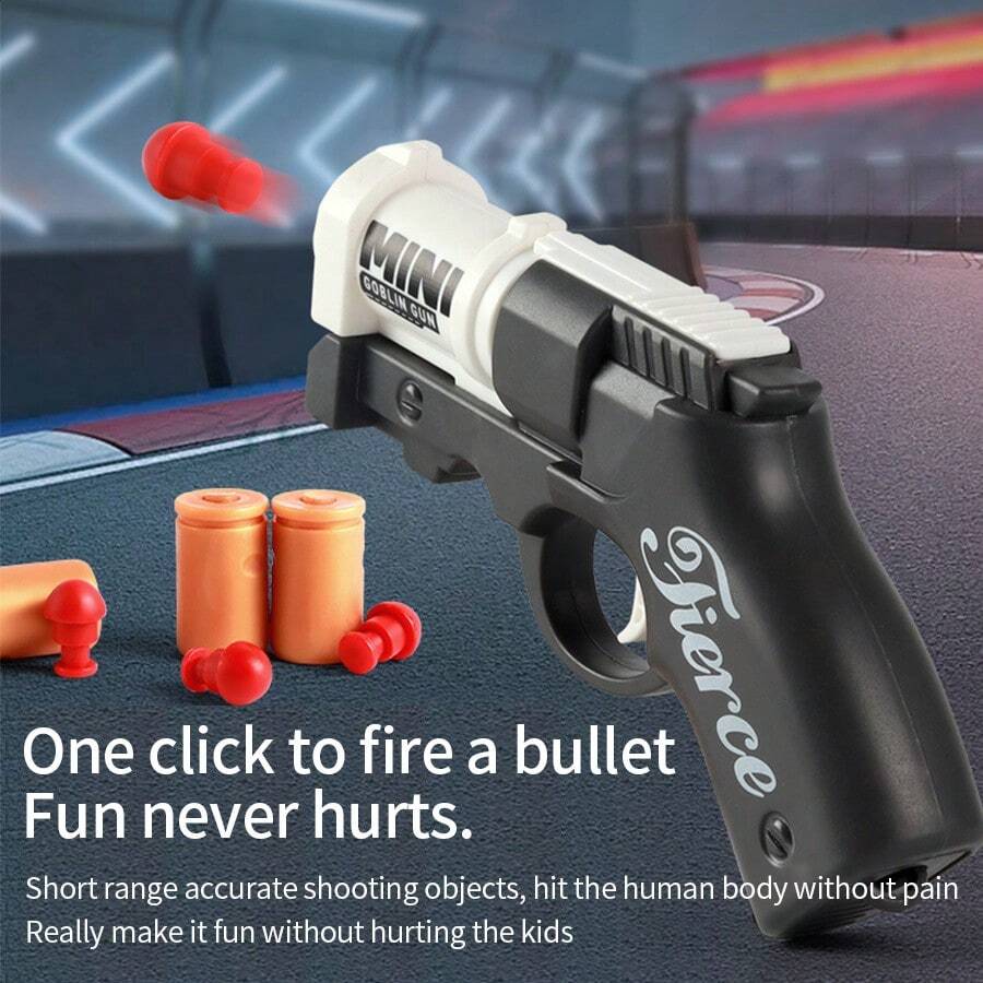 Goblin Style Shell Throwing Small Pistol Keychain Decompression Toy ...