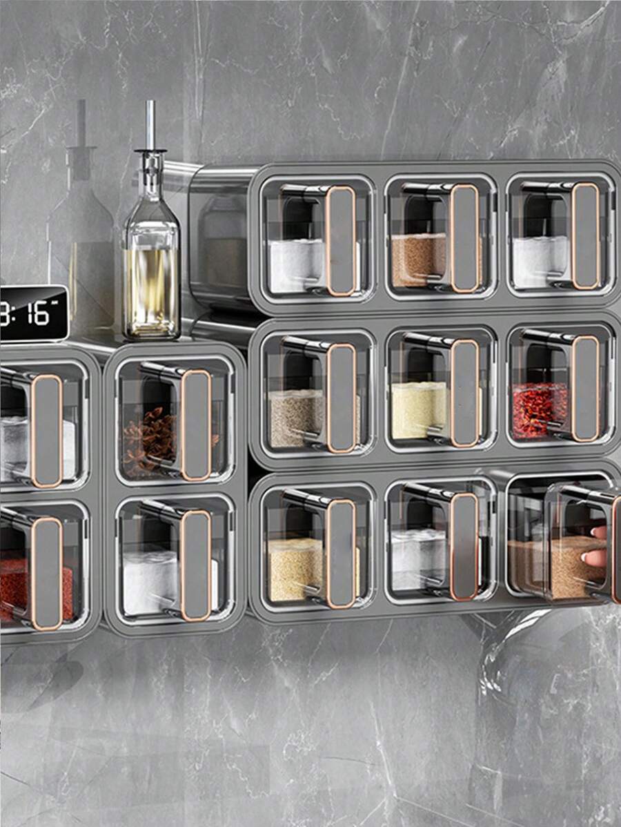 1pc Kitchen Seasoning Box With Spoon, Free Combination Condiment ...