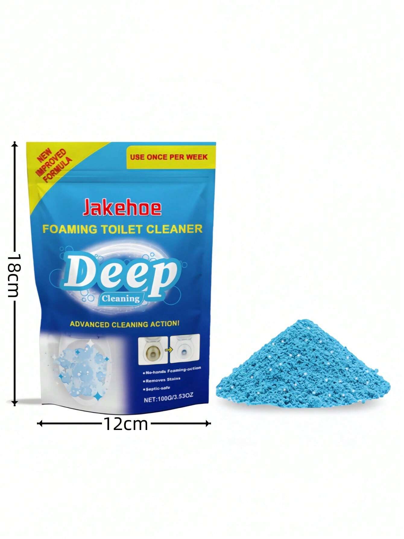 Foam Toilet Cleaning Powder - Toilet Bowl Stain Remover, Odor ...