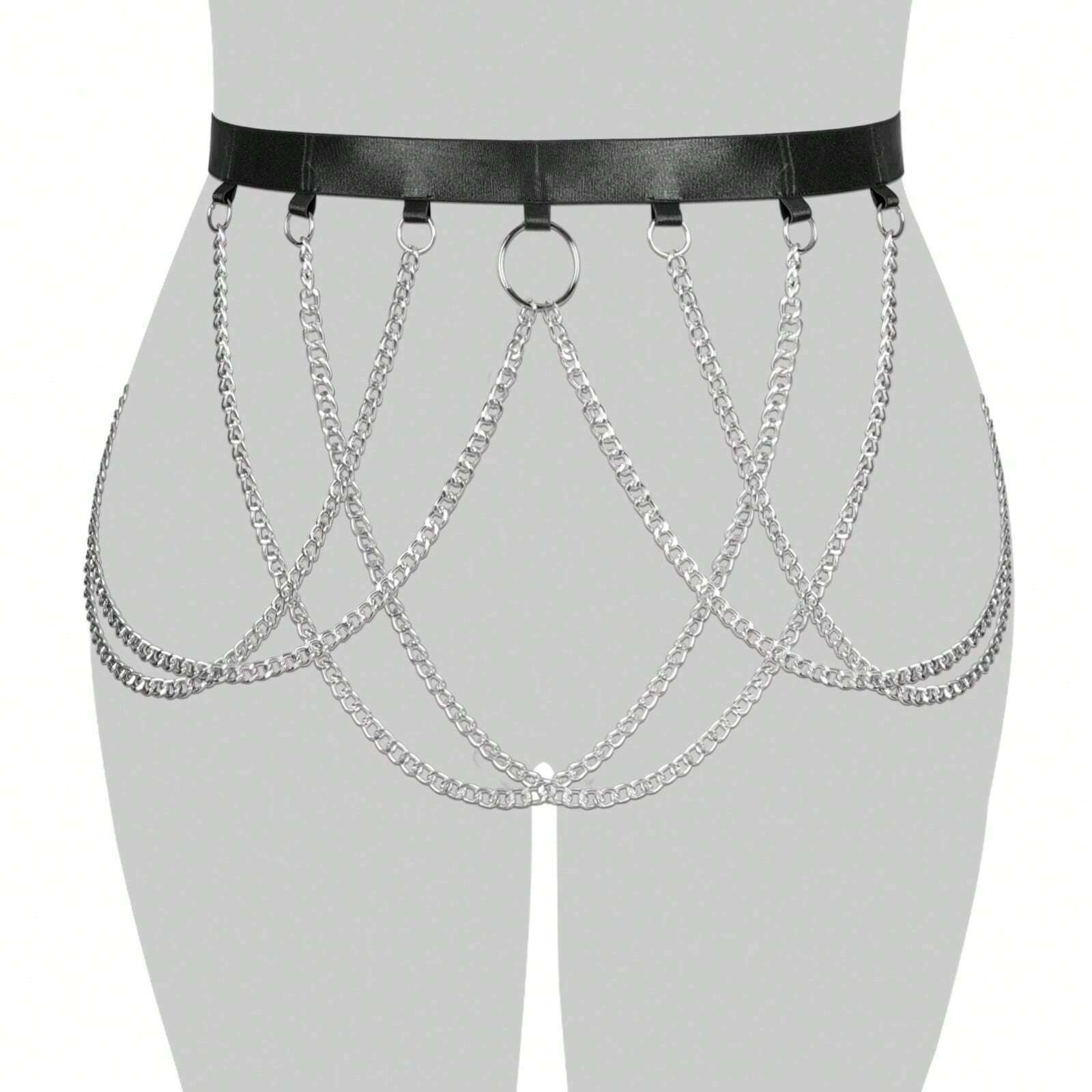 Women's Body Harness Fashion Leg Garter Belt Hip Belt Plus Size Cutout ...