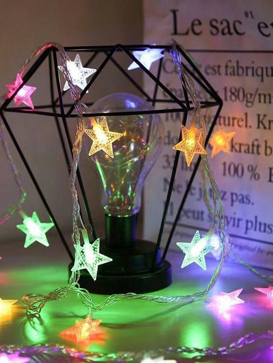 Star String Lights, 2M Battery Powered Twinkle Lights Warm White Cute ...