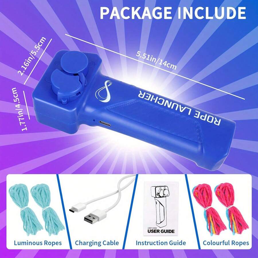 String Shooter Toy Glow In The Dark, Rope Launcher Loop Fidget Toys ...