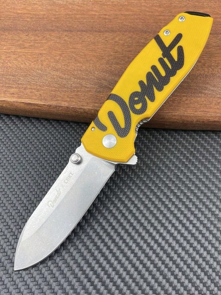 Navaja plegable Donut X Tactical con hoja de acero D2, mango de G10 ...